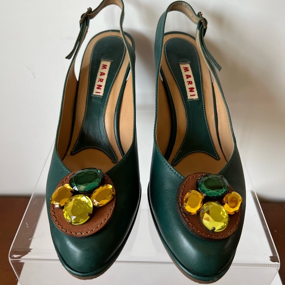 Marni | Shoes | Marni Leather Wedge Shoes | Poshmark